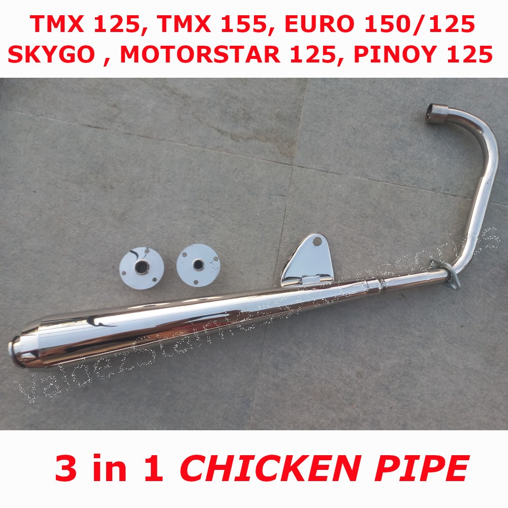 Chicken Pipe 3 in 1 , Stainless TMX 125, MOTORSTAR 125, EURO 125/150 ...