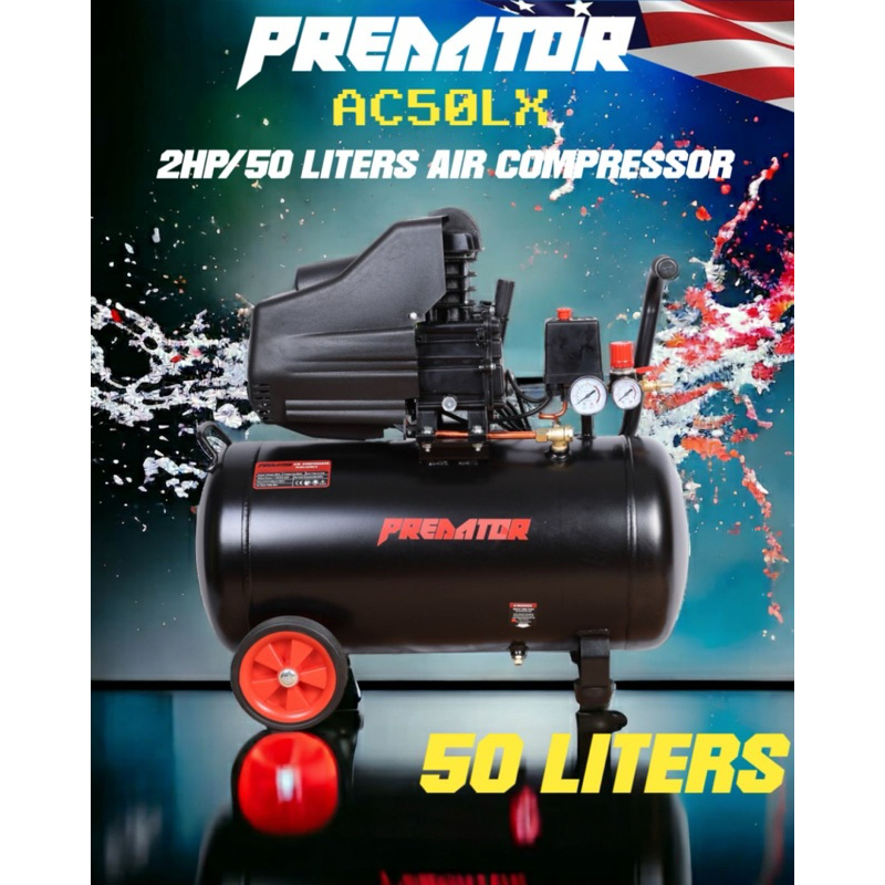 Predator USA air compressor 50 Liters oil less noiseless 1hp and 1.5hp ...