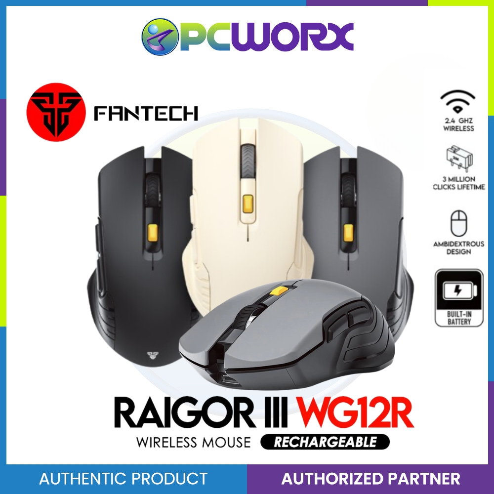 Fantech Raigor III WG12R Rechargeable 2.4 GHZ Wireless Gaming Mouse ...