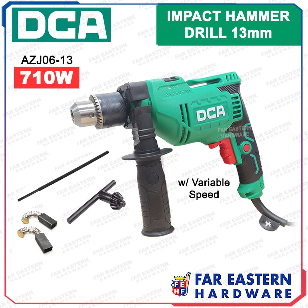 DCA Impact Hammer Drill 13mm 710W w/ Variable Speed AZJ06-13 | Shopee ...