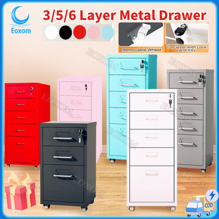 3/5/6 layers Metal drawer with lock Office drawer Metal Pedestal Drawer ...