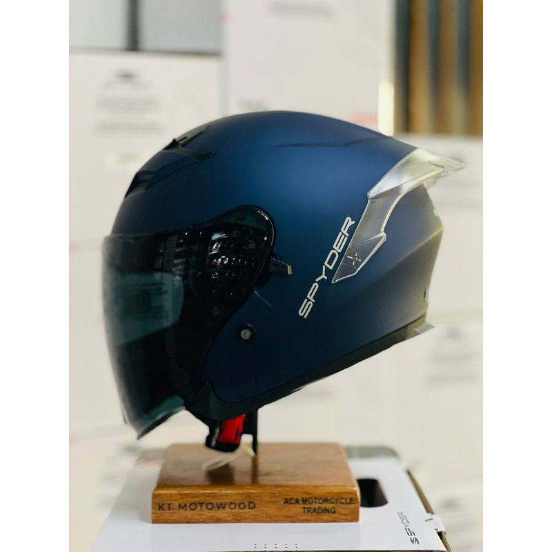 SPYDER FUEL Half-Face Helmet with Dual Visor (Free Clear Visor ...