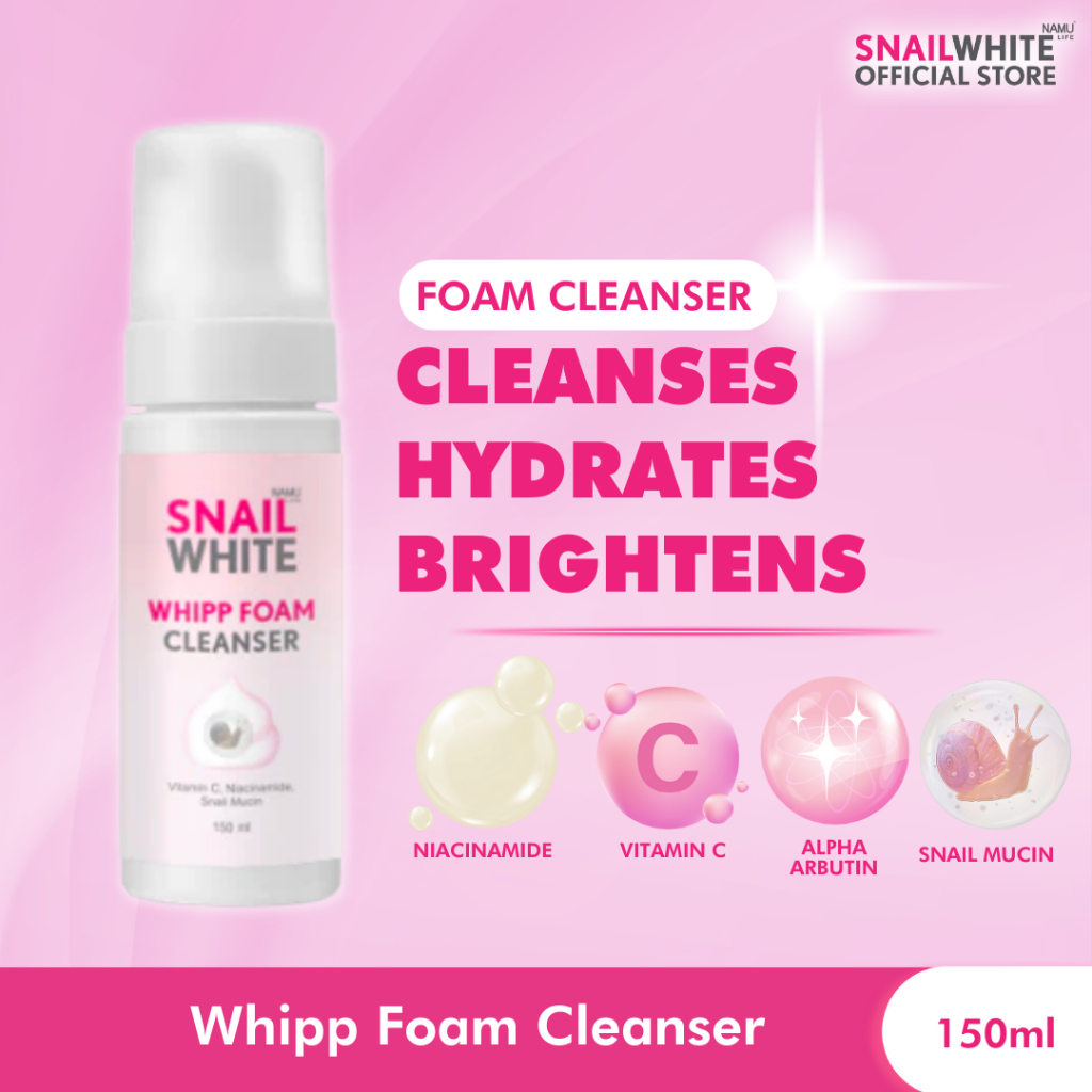 SNAILWHITE Whipp Foam Cleanser, Bundle of 2 | Shopee Philippines