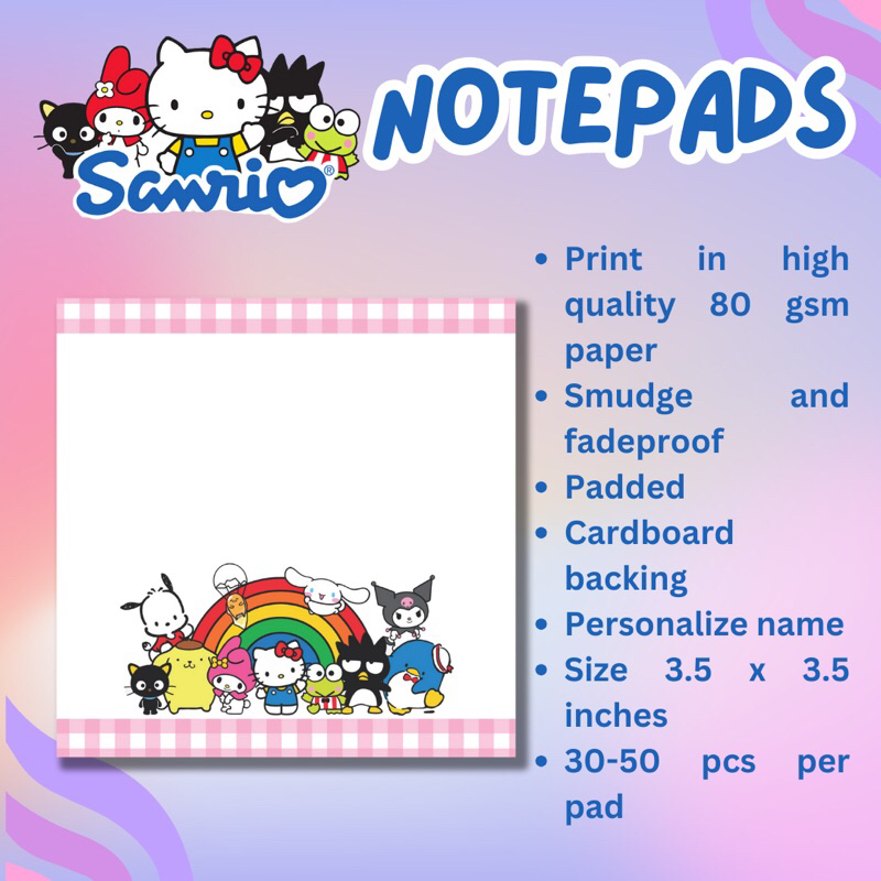 Sanrio amd friends notepads | Shopee Philippines