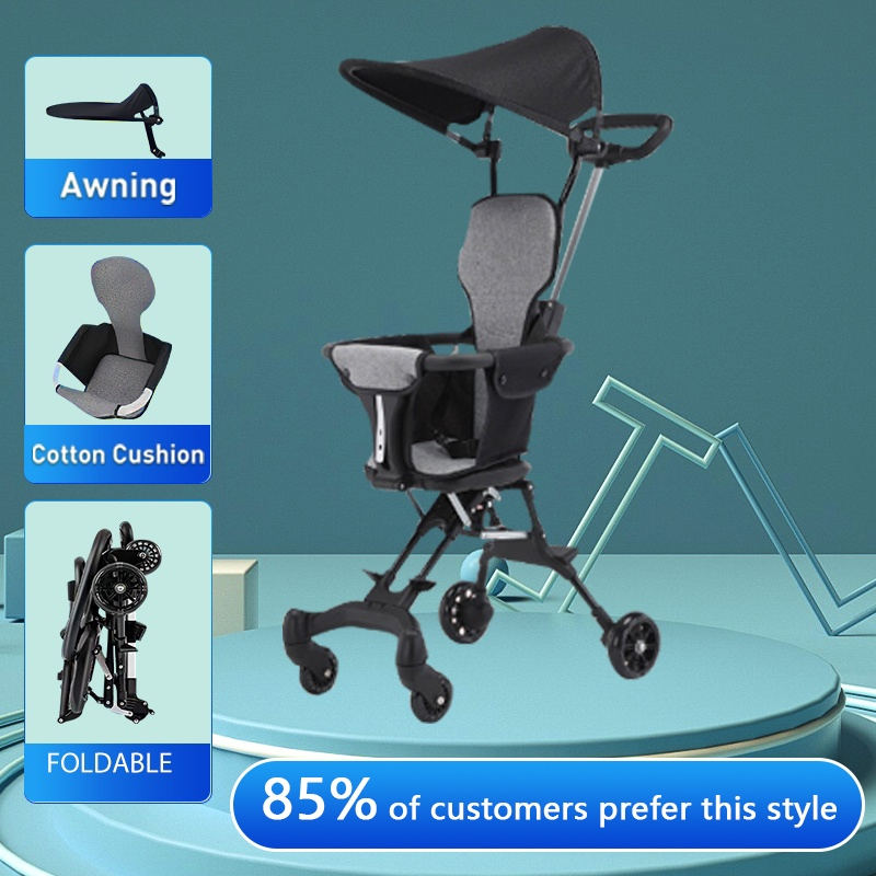 Folding baby stroller 0-36months 4wheels lightweight two-way stable ...