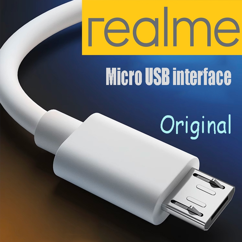 100% Original Fast Charging Realme Charger 65W Micro USB V8 Cable For ...