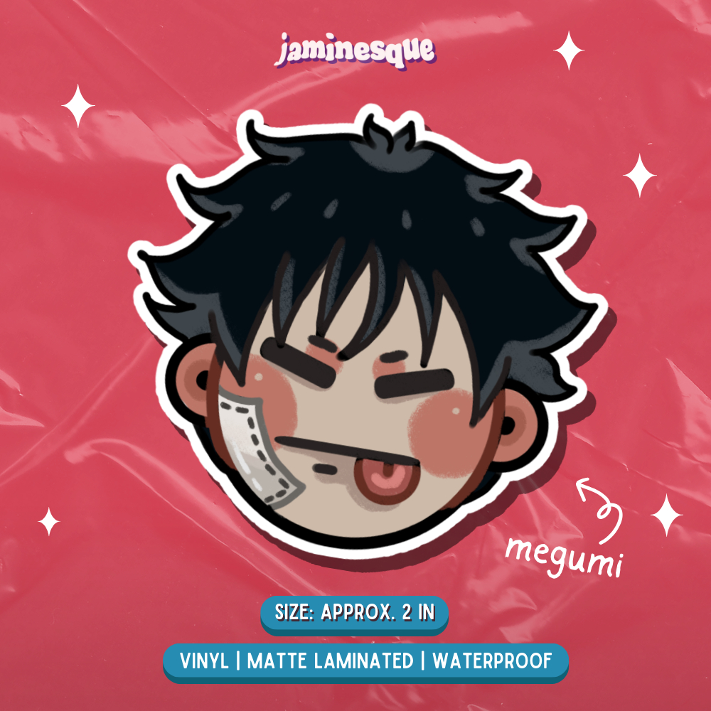 Jujutsu Kaisen Yuji Geto Gojo Megumi batch 1 Vinyl Waterproof Sticker ...