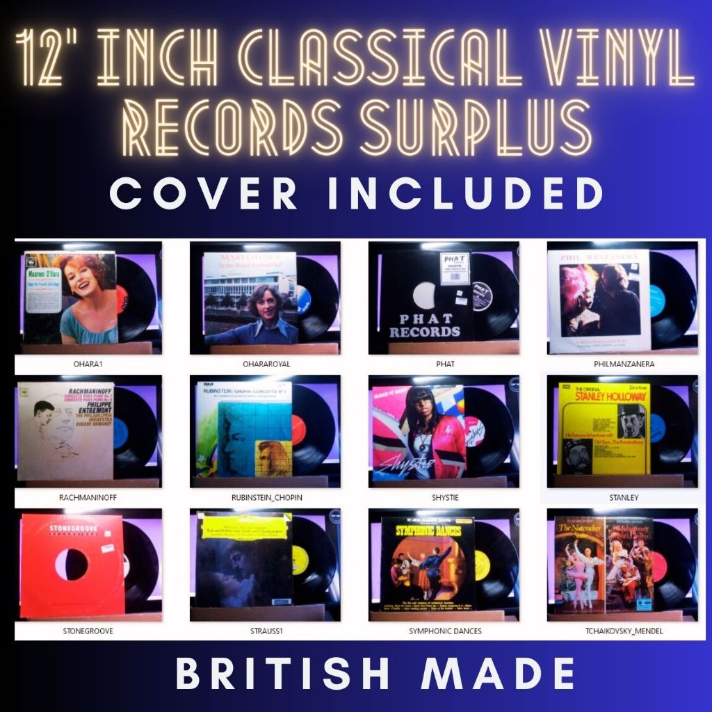 12” Inch Retro Classic Vinyl Records Music Albums Vintage Plaka BRITISH ...