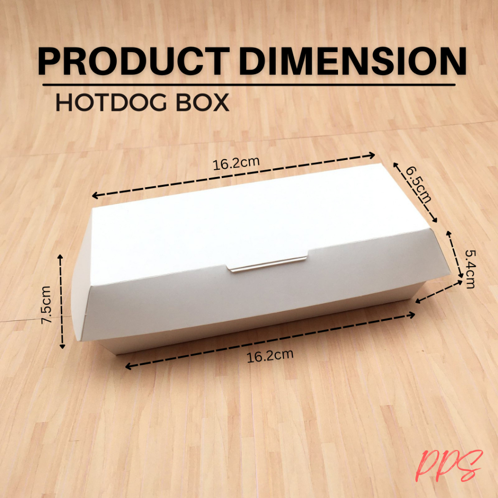 Footlong Hotdog Paper Box Plain White/Printed Design Hotdog Box Meal ...