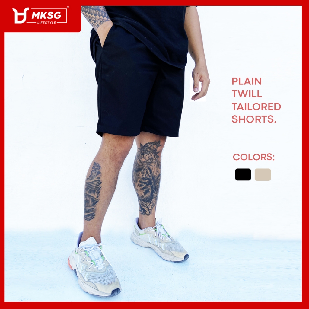 Plain Chino Tailored Shorts for men ( above the knee basic shorts ) by ...