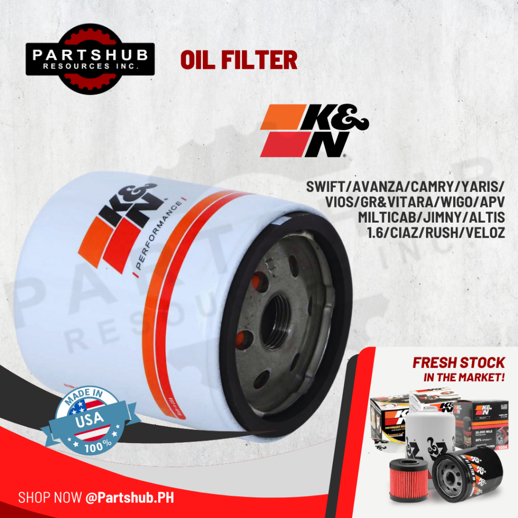 K&N Oil Filter HP-1003 (SWIFT,AVANZA,CAMRY,YARIS,VIOS,GRAND VITARA,WIGO ...