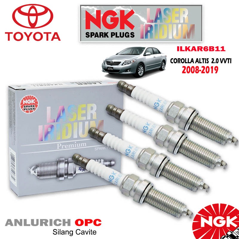 NGK SPARK PLUG LASER IRIDIUM TOYOTA COROLLA ALTIS 1.6/1.8 VVTI 2008-2019/VIOS 1.3 2016-UP ...