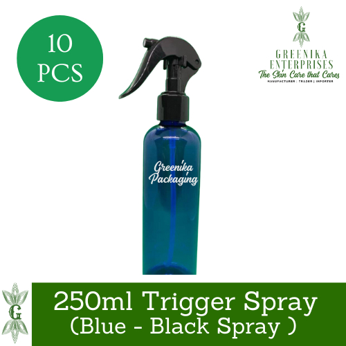 10 PCS - 250ML TRIGGER SPRAY (BLUE BOTTLE - BLACK SPRAY) | Shopee ...