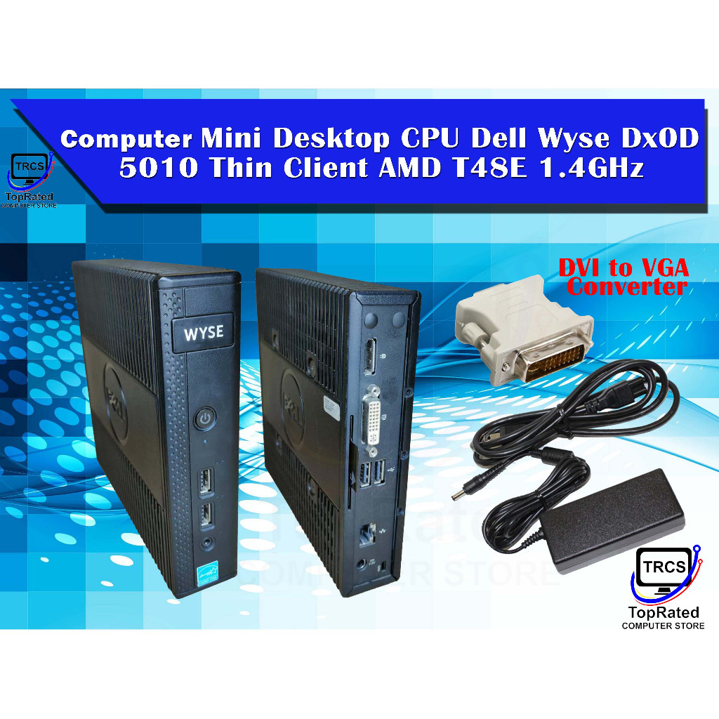 Computer Mini Desktop CPU Dell Wyse Dx0D 5010 Thin Client AMD T48E 1 ...