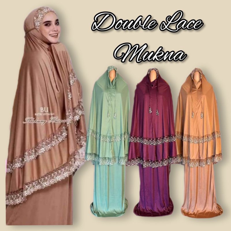 Double Lace Mukna Prayer Set Prayer Attire Ramadan Garments For Muslim ...