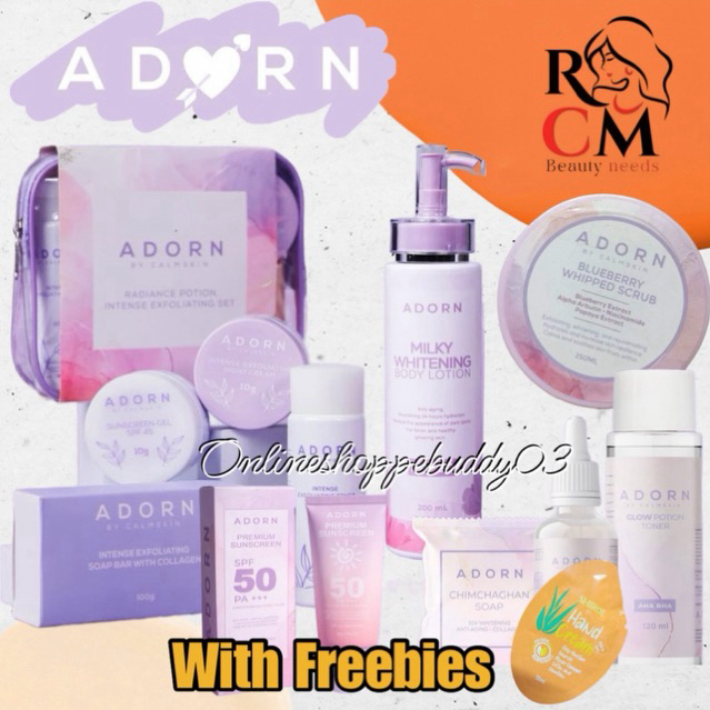 WITH FREEBIES ! ! !ADORN By Calmskin Sunscreen Exfoliating Set | Adorn ...