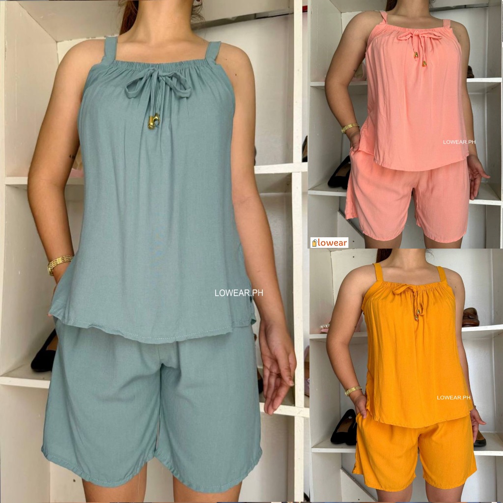 THEA Bell Terno Plain & Printed Coordinates Sleeveless Top One Pocket ...