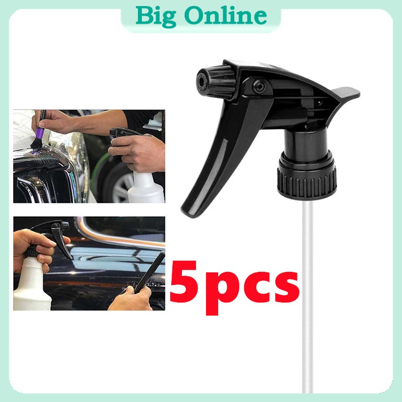 5pcs Universal Spray Bottle Head Heavy Duty Trigger Sprayer Head Flower ...