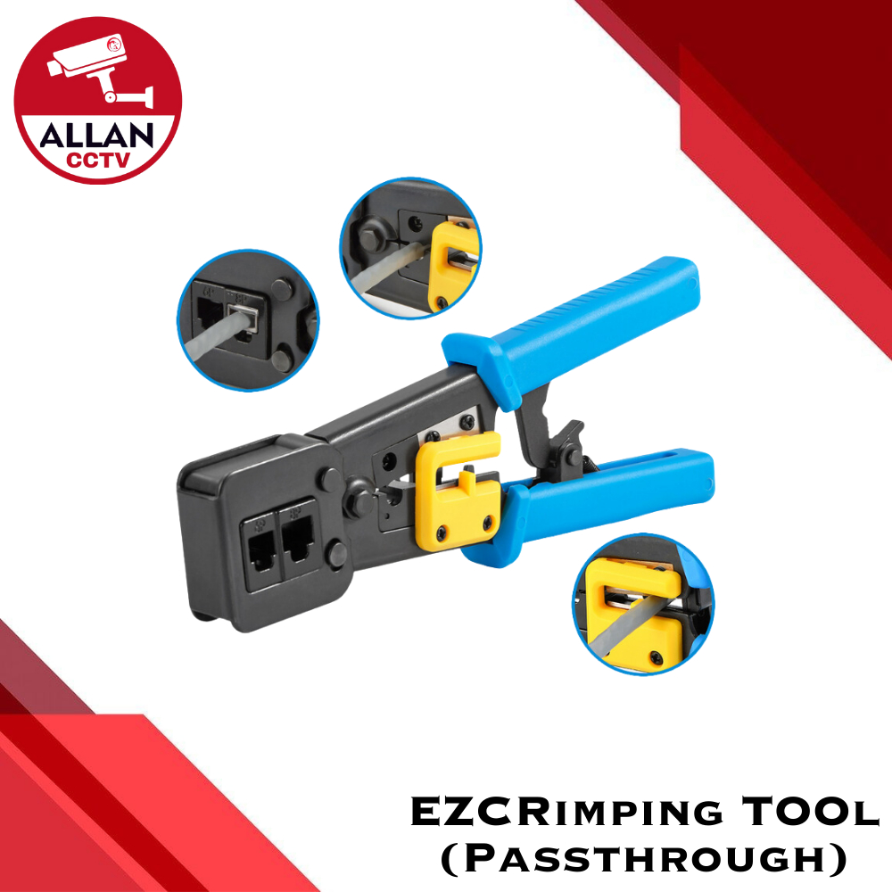 Allan CCTV EZCrimping Tool For Rj45 Passthrough Connector Network Cable ...