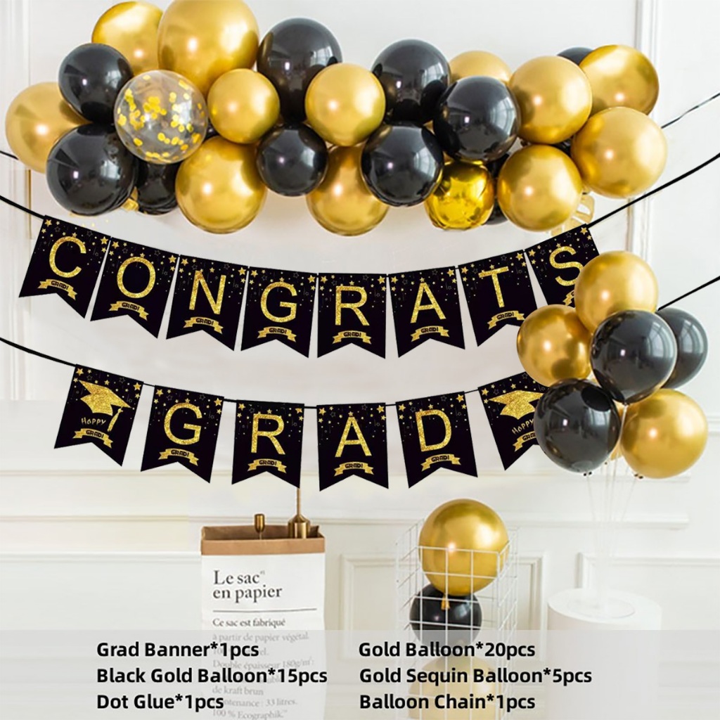 Graduation Decoration Happy Graduation Banner Congrats Gradution Foil ...