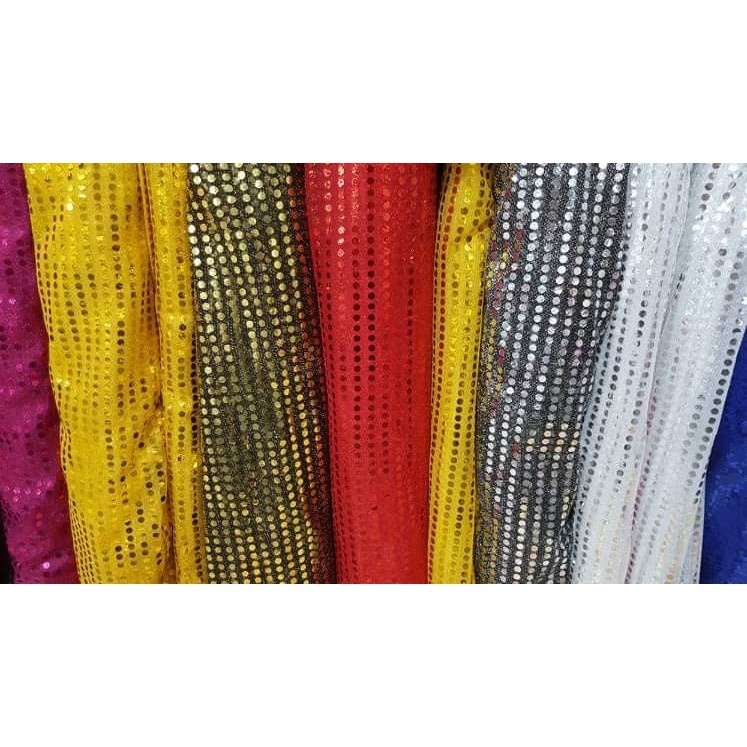 Sequins Sequence Fabric pre-cut Budget Friendly Affordable Cut shiny ...