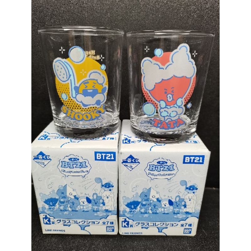 BT21 Shooky and tata glass set with original box | Shopee Philippines