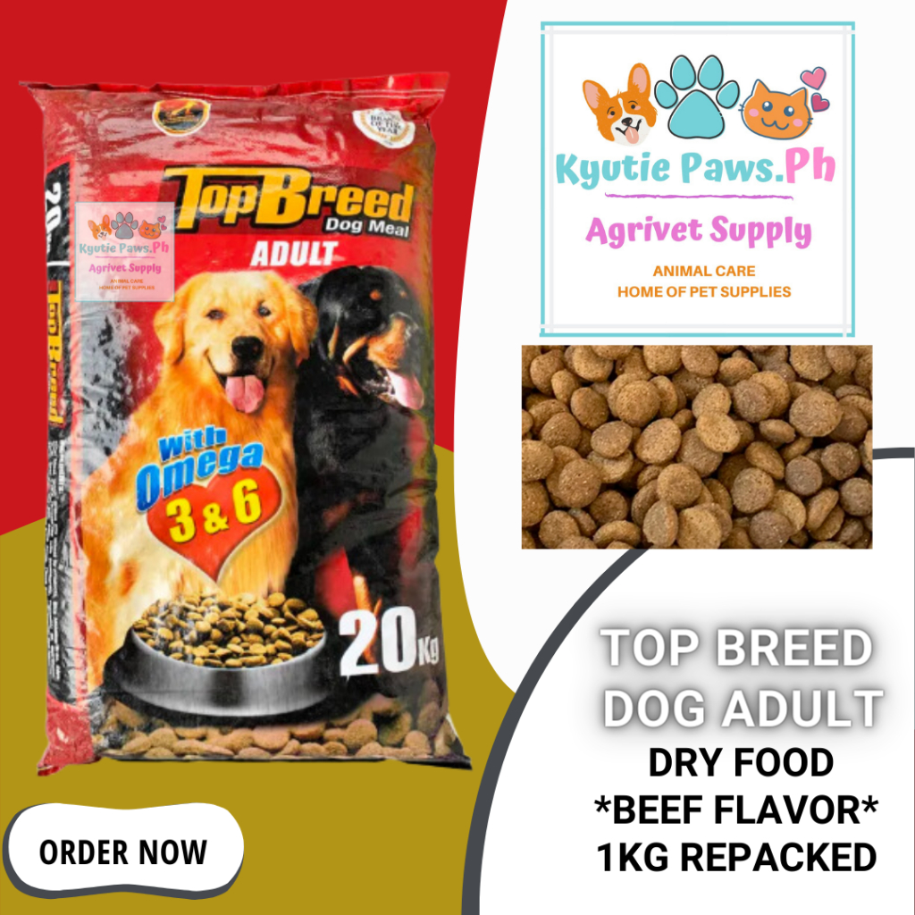 TOP BREED PUPPY & ADULT DOG MEAL 1kg REPACKED | Shopee Philippines