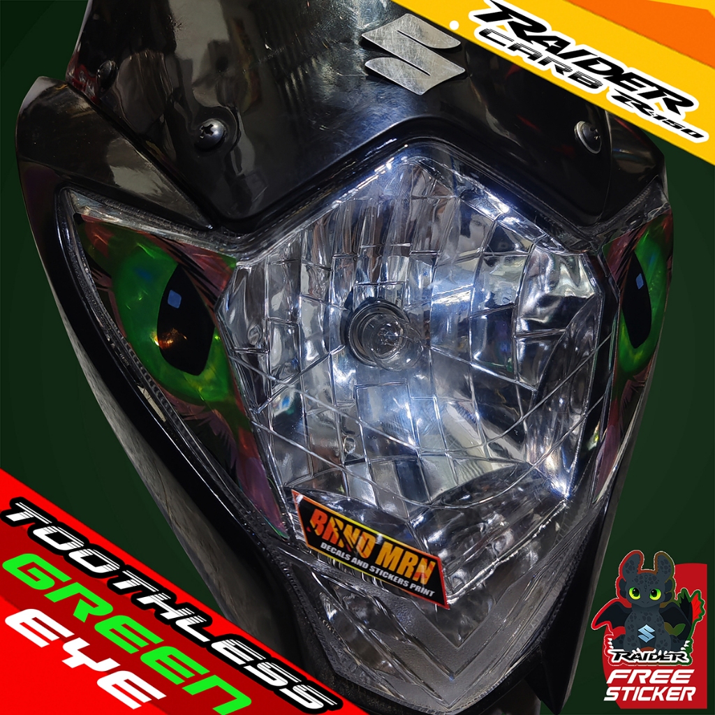SUZUKI RAIDER CARB TOOTHLESS WINKER EYE STICKER TINT | Shopee Philippines