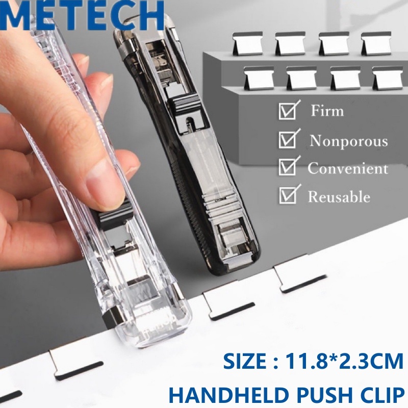 Portable Handheld Paper Clam Push Clip Dispenser Large Size Fast Paper ...