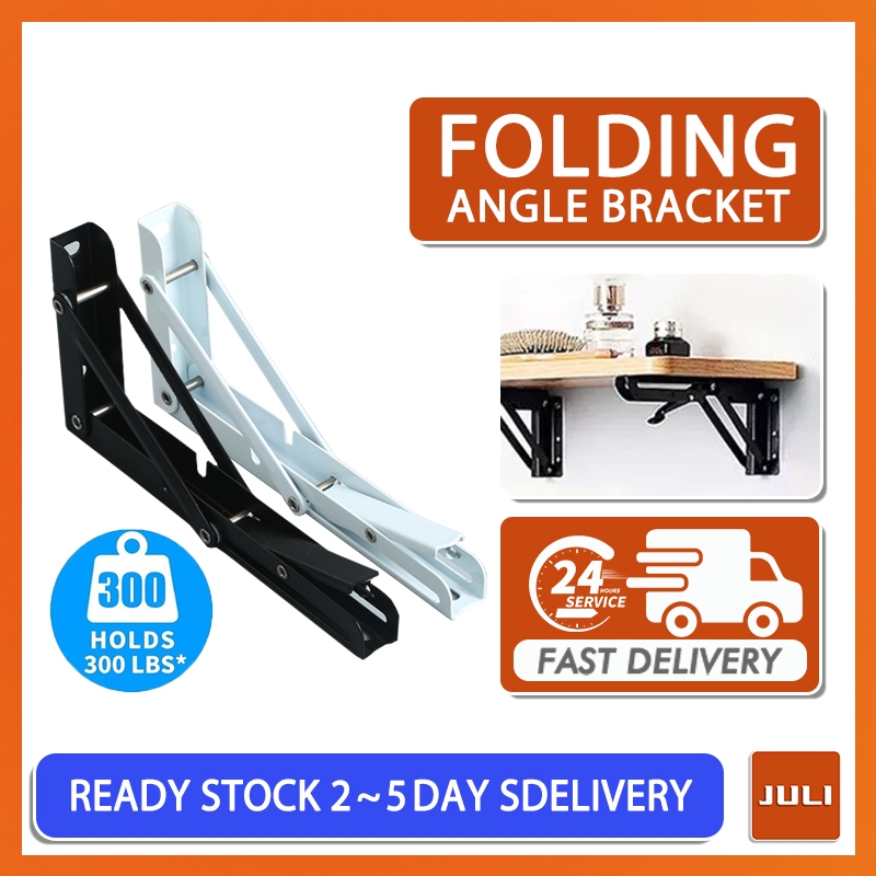 2PCS Collapsible Angle Bracket Adjustable Wall Mounted Folding Table ...