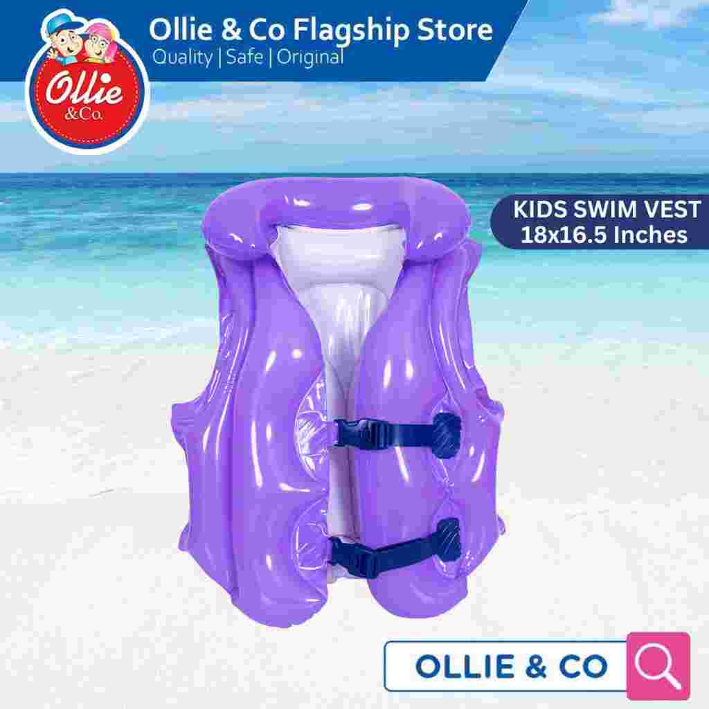 Jilong Inflatable Swimming Vest for Kids Plain Purple Beach Swim Vest ...