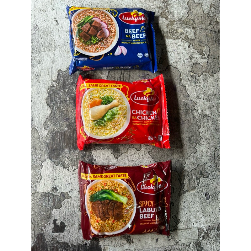 Lucky Me Noodles Beef na Beef, Chicken na Chicken and Spicy Labuyo 1pc ...