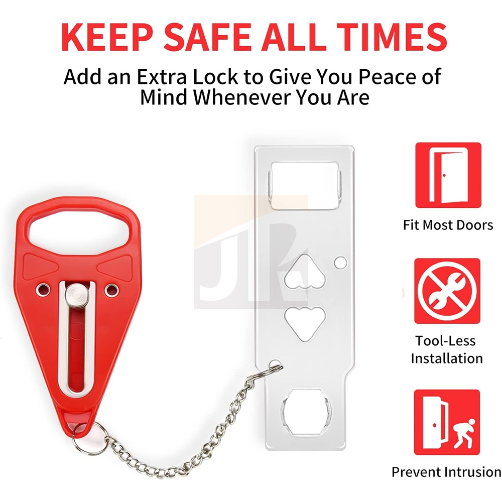 Security Anti-Theft Lock Portable Travel Door Lock Home Security for House Apartment Travel Dorm ...