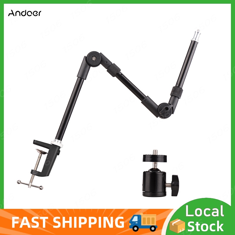 OGG Andoer ST-01 Flexible Foldable Desk Mount Stand Metal Bracket with ...