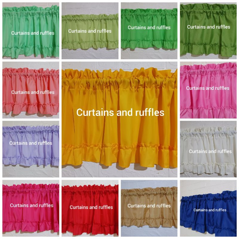Plain valance curtains (17"lenght x 57"width) | Shopee Philippines