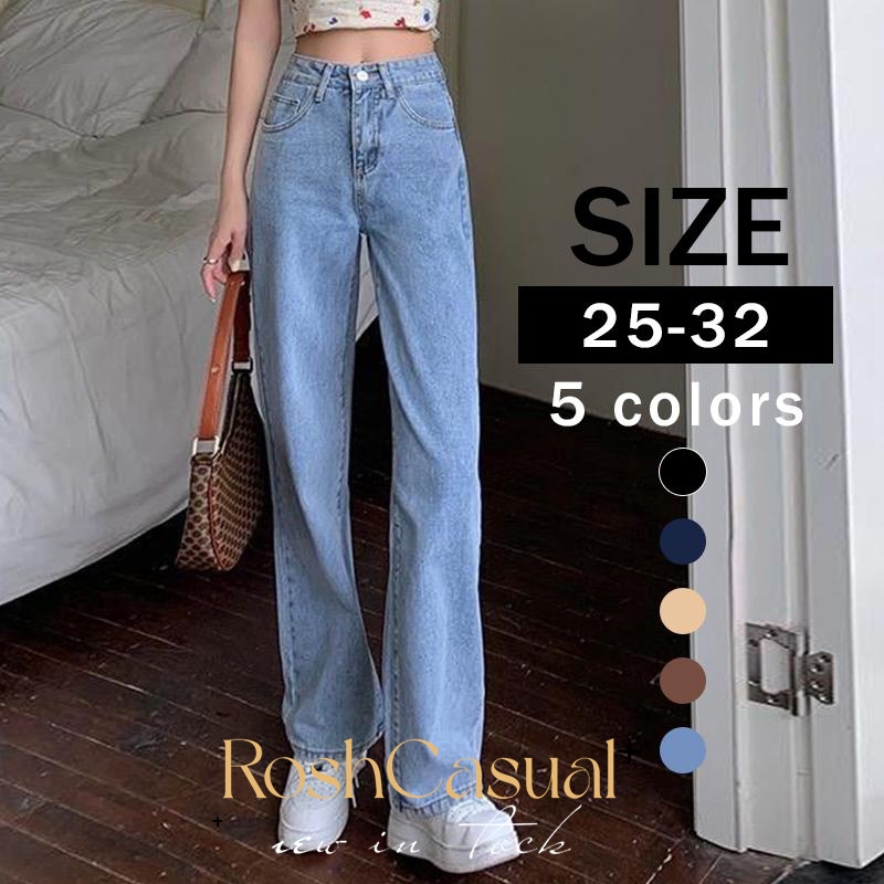 Rosh Jeans Denim Wide leg Pants for women Jeans pants Straight Cut high ...