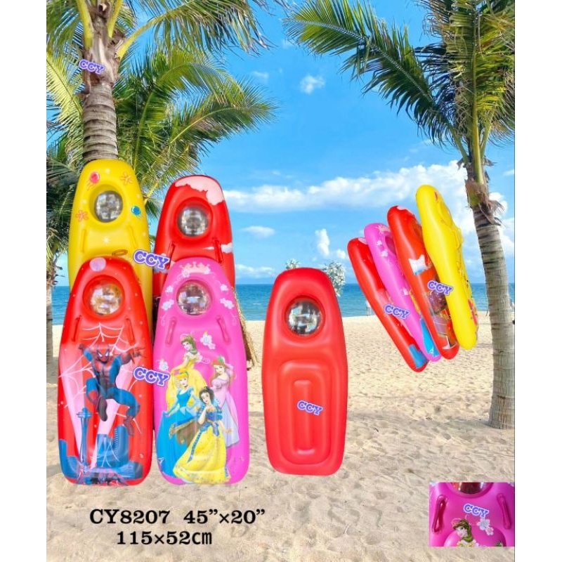 Children's cartoon water floating bed new swimming inflatable surf boat ...