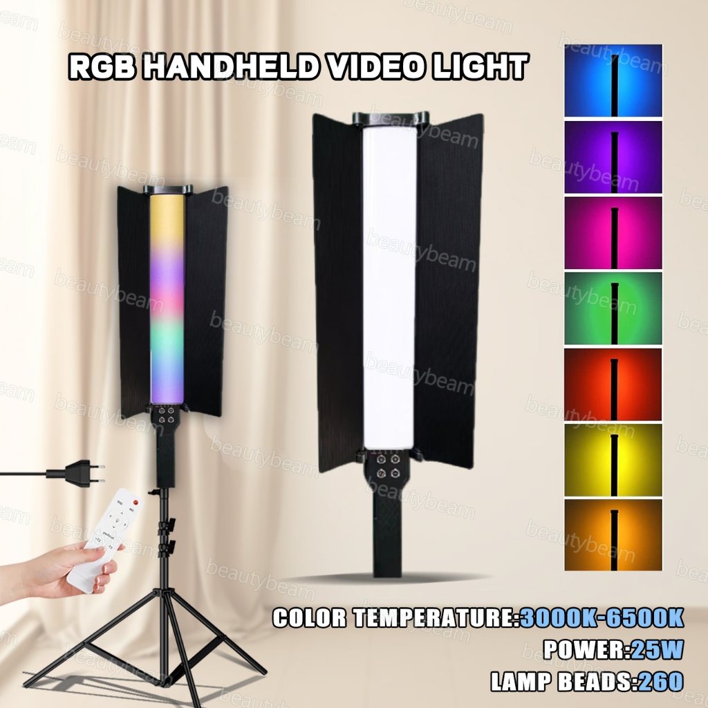 RGB Handheld Video Light Stick With Battery Portable Photography Light ...