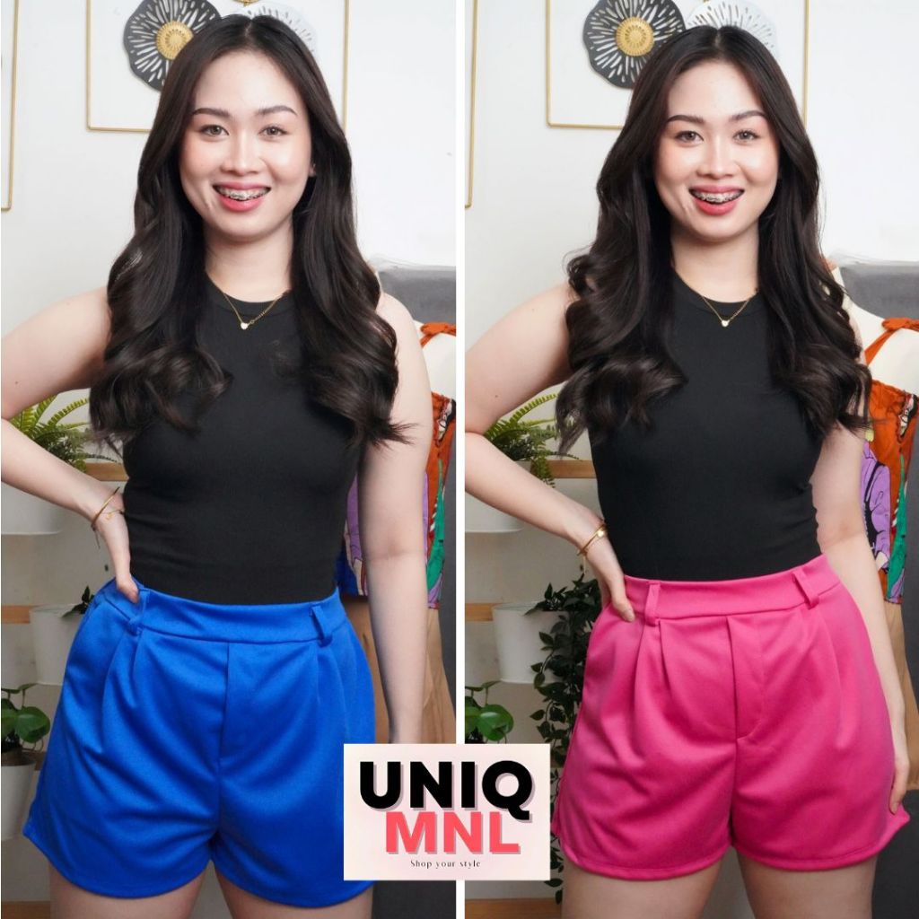 UNIQ.MNL Arisse basic solid waist pocket shorts | FREESIZE | Shopee Philippines