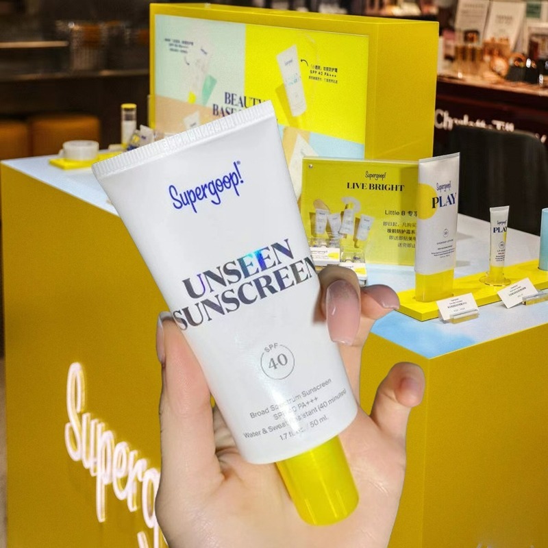 Supergoop transparent and non-sensing two-in-one sunscreen clear pure ...