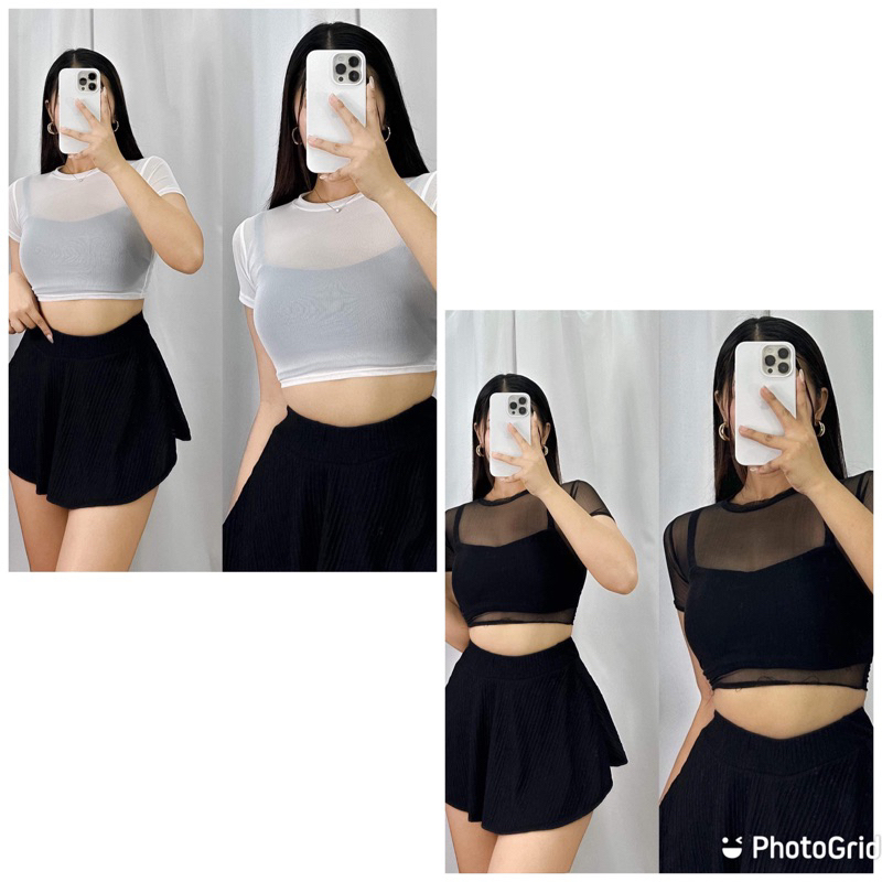 PLAIN MESH TOP FREESIZE SMALL TO MEDIUM ONLY | Shopee Philippines