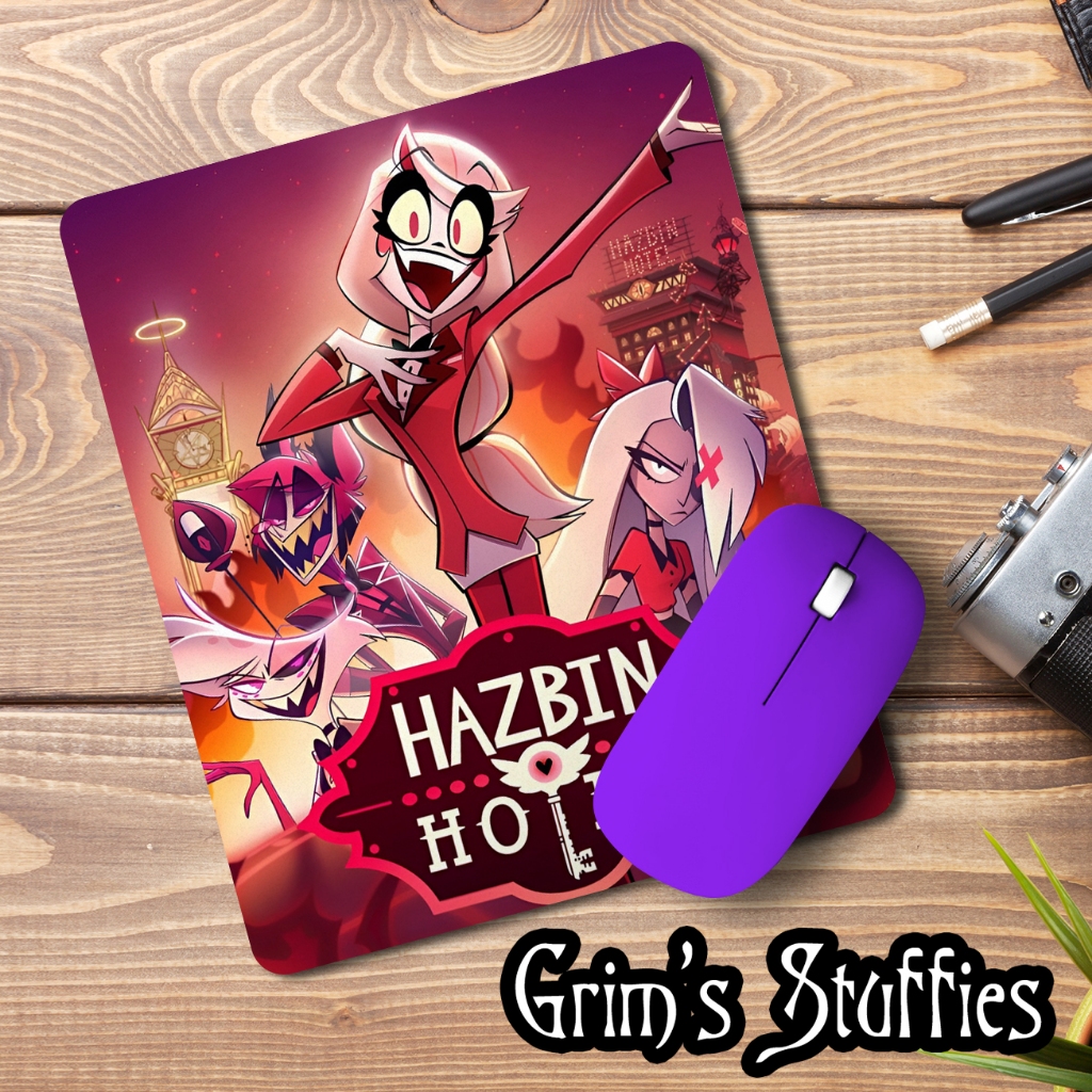 Hazbin Hotel Mouse Pad + Alastor, Angel Dust, Charlie Morningstar ...