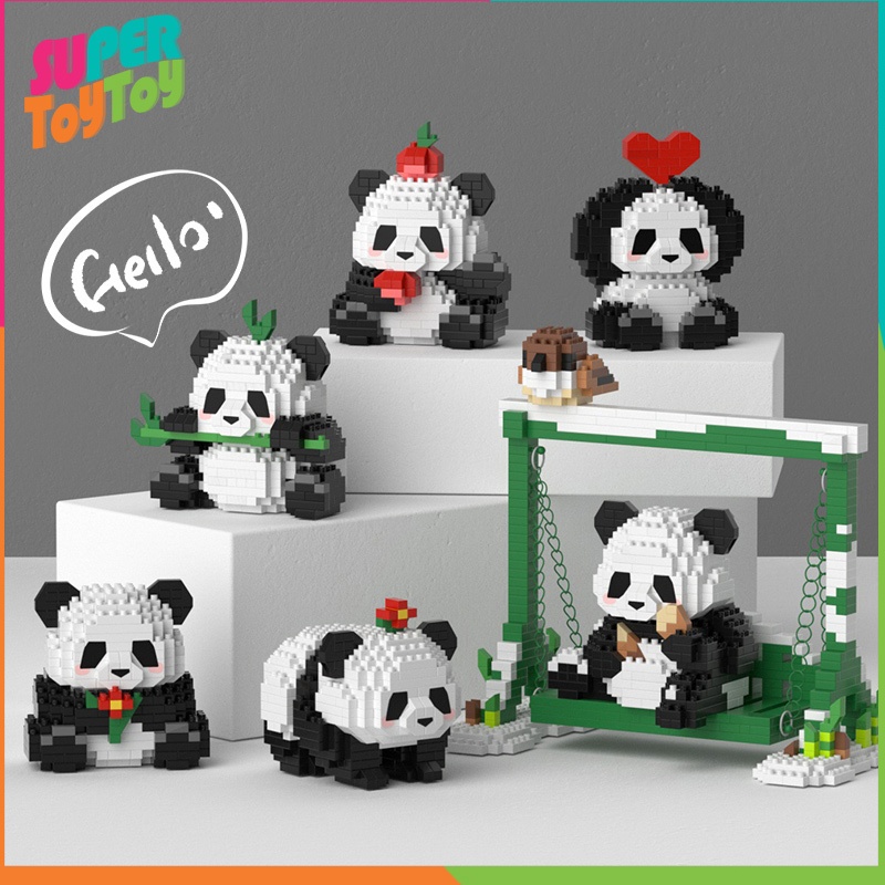 Panda Building Blocks Toys all Kinds of styles Cute Cartoon Chinese ...