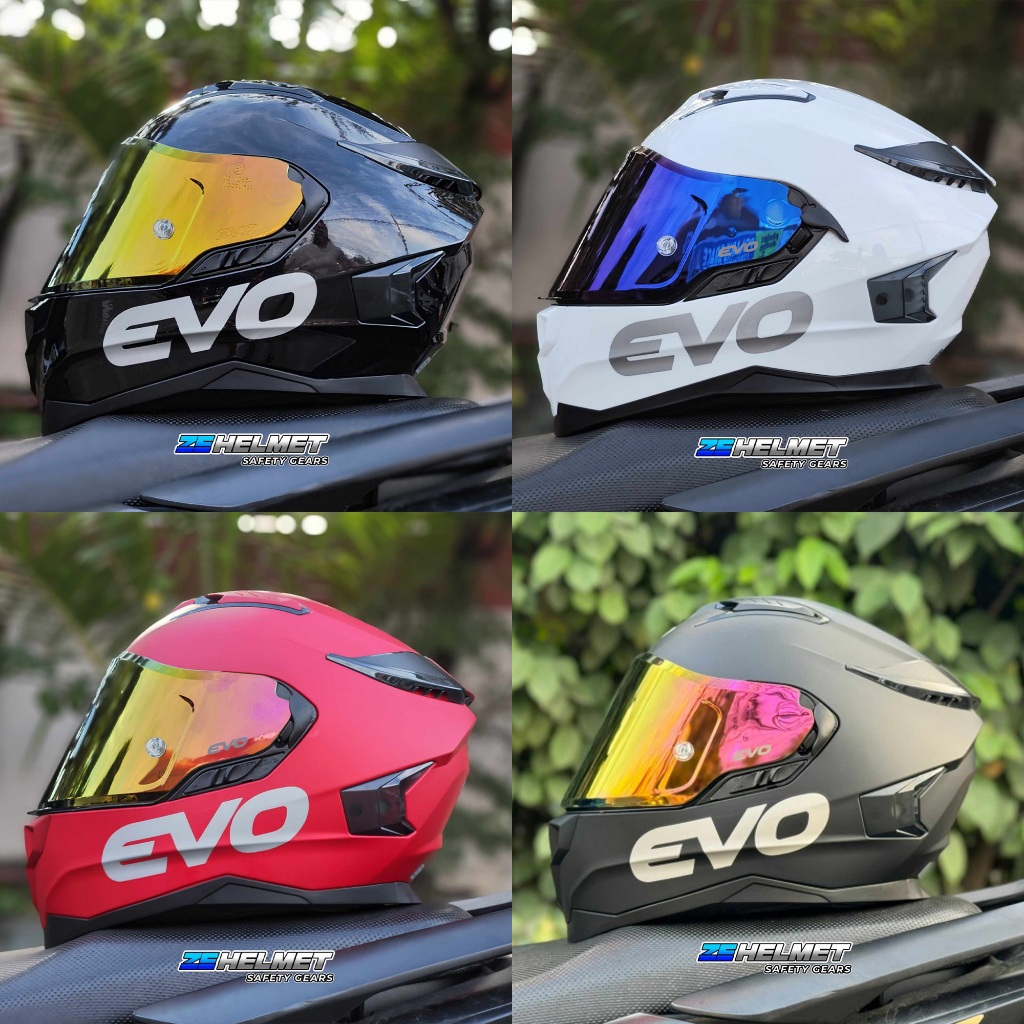 EVO AR-01 PLAIN FULL FACE - DUAL VISOR (with FREE Lens) | Shopee ...