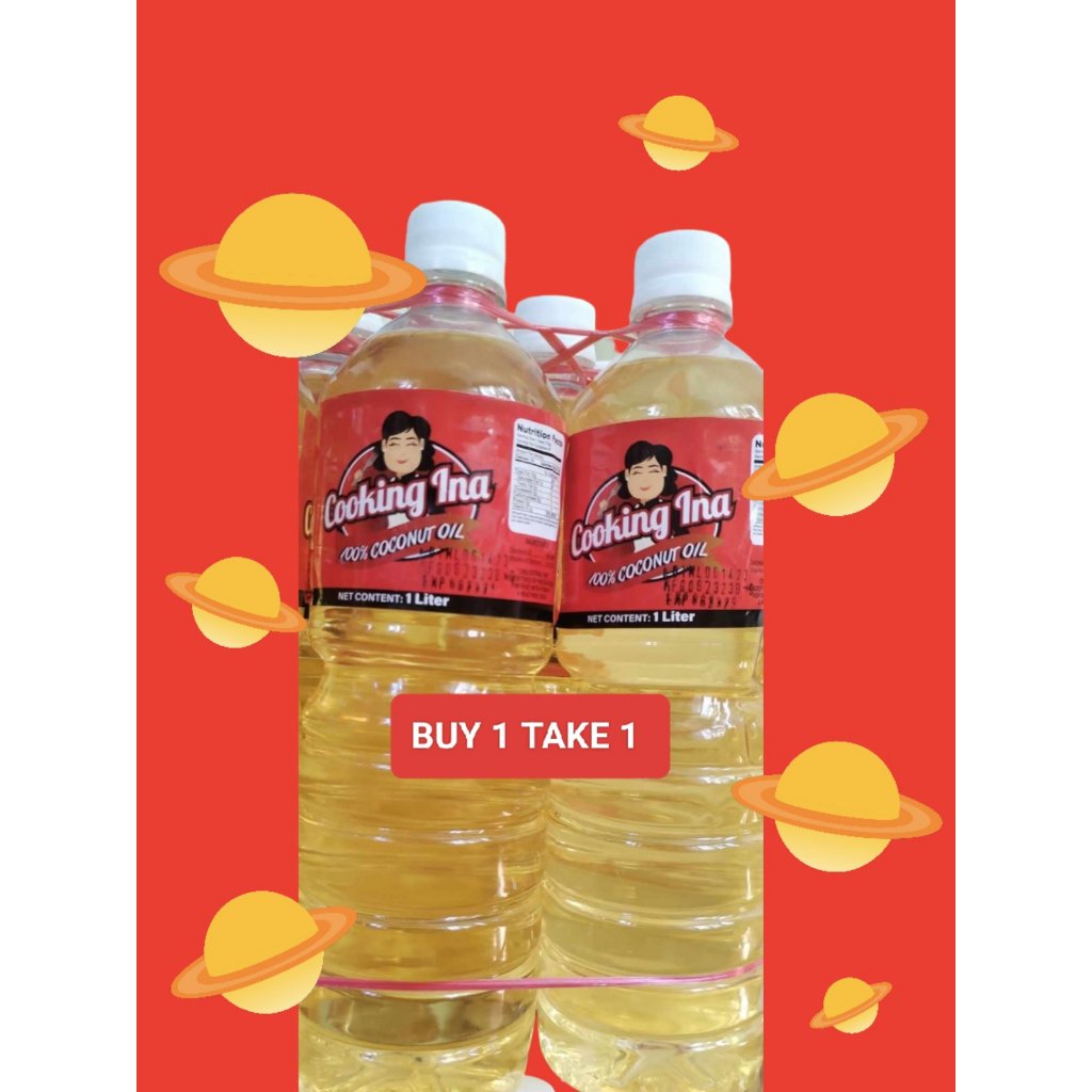 BUY 1 TAKE 1 (SAVED P15) : Cooking Ina Coconut Oil 1L | Shopee Philippines