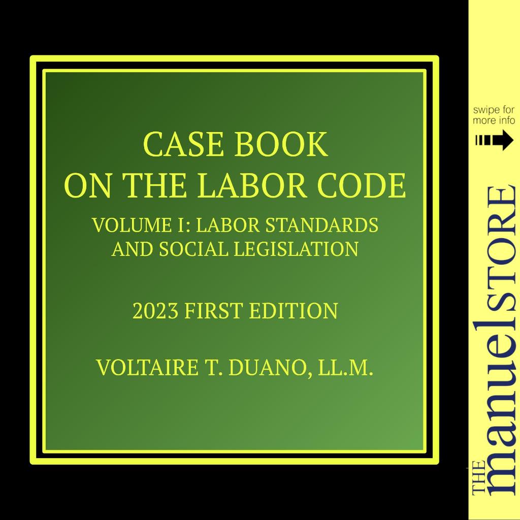 Duano (2023) Vol. 1 Case Book on the Labor Law Casebook Standards ...