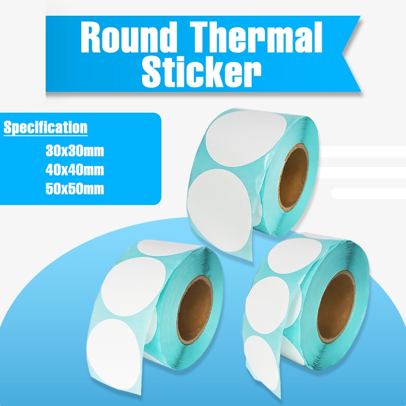 Circle Thermal Sticker Waterproof for Labels and Sticker | Shopee ...