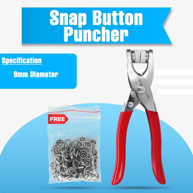 Metal Snap Button Kit Snap on Buttons and Snap Fastener Tool for Sewing ...