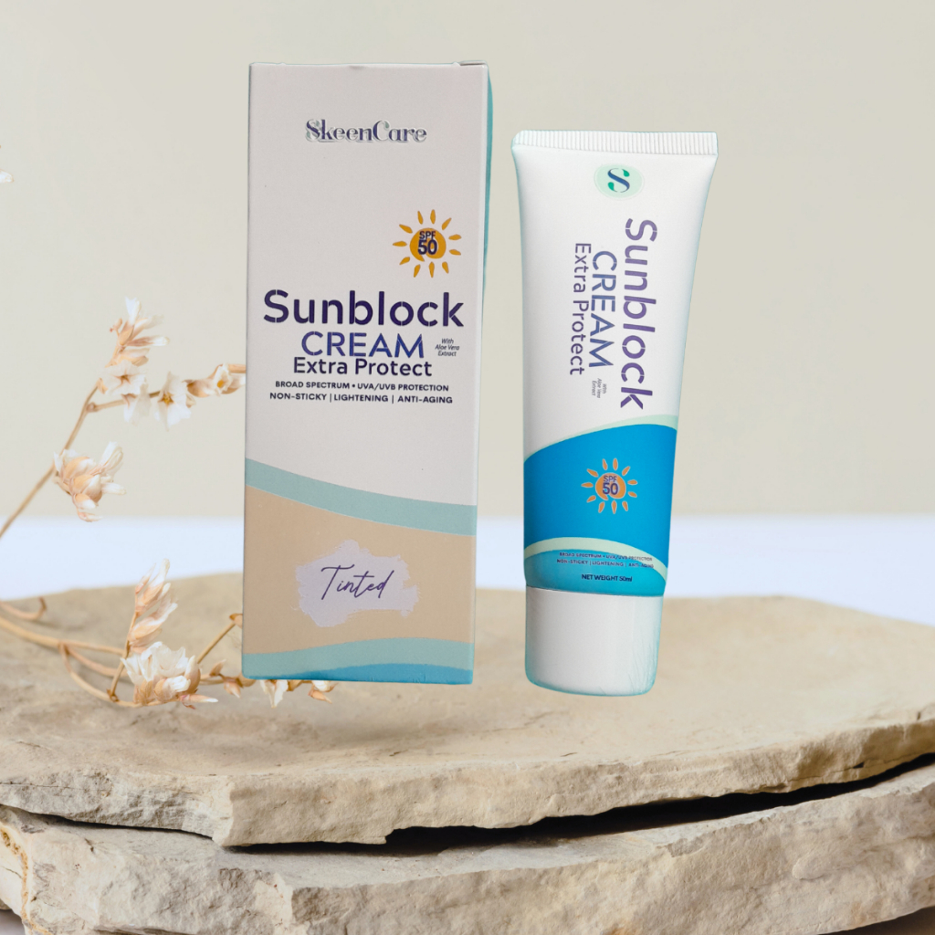 Skeen Care Tinted Sunblock cream SPF 50 Extra Sun protection 50mL ...