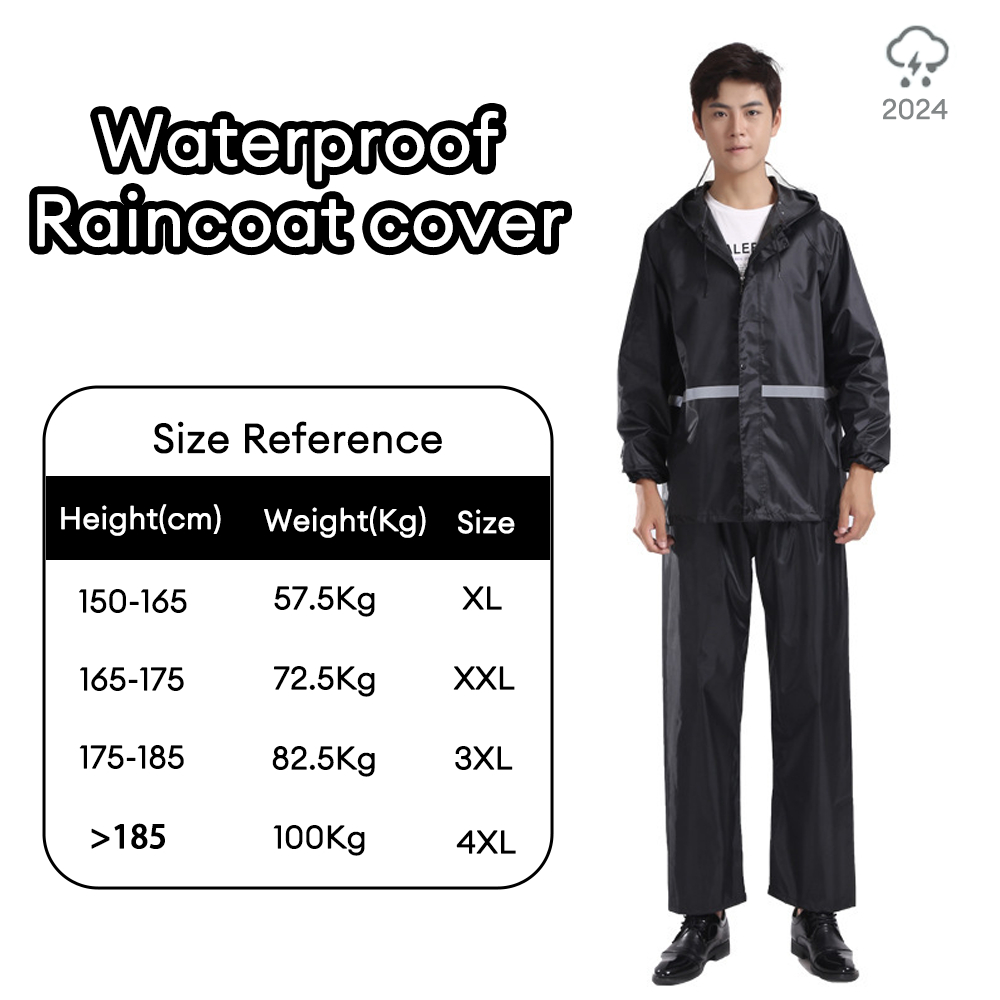 TOSEEK Waterproof Motorcycle Terno Raincoat With Reflector Rainsuit ...